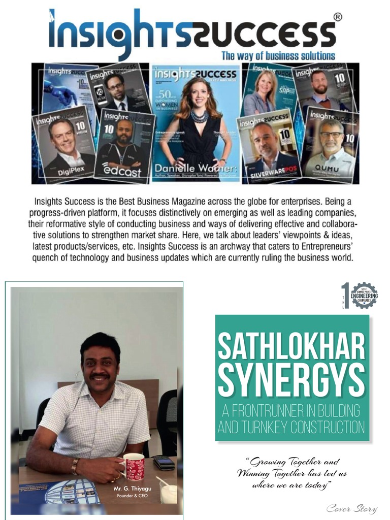 Sathlokhar Synergys Published On Insight Success Magazine PDF | PDF ...