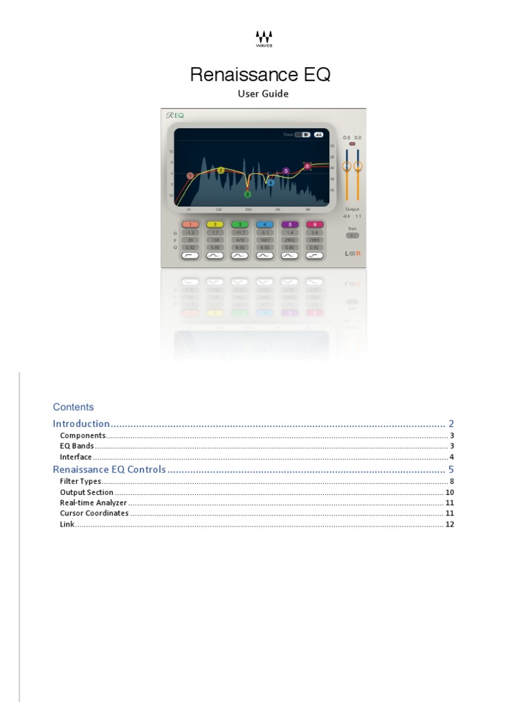 Renaissance EQ: User Guide | PDF | Equalization (Audio) | Audio Engineering