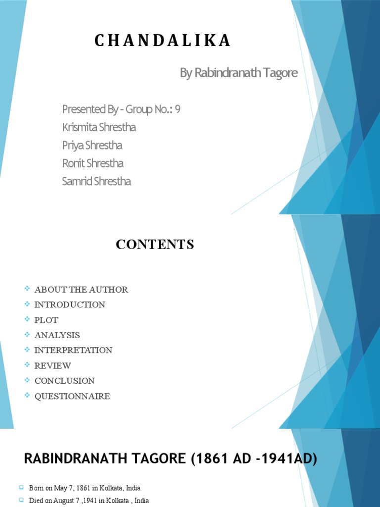 Chandalika: by Rabindranath Tagore | PDF | Rabindranath Tagore