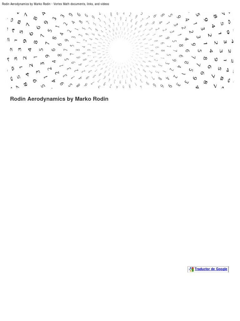 Rodin Aerodynamics by Marko Rodin - Vortex Math Documents, Links, and ...