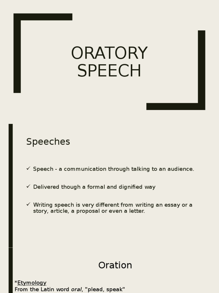 Oratory Speech | PDF | Rhetoric | Public Speaking