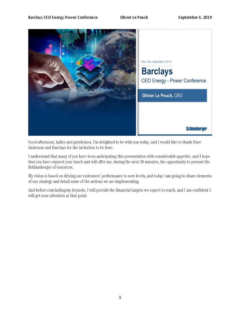 Schlumberger's Future Strategy Unveiled | PDF | Technology & Engineering