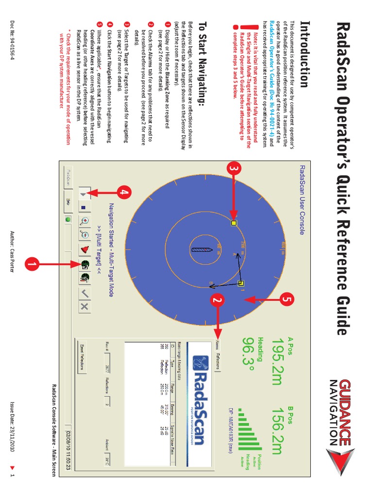 2020 - RadaScan Operators Quick Reference Guide | PDF | Navigation ...