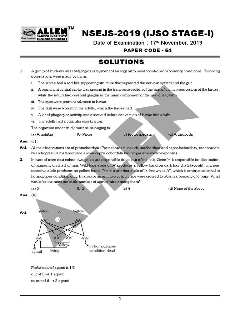 Nsejs Exam Solutions Paper 2019 PDF | PDF | Waves | Chlorine