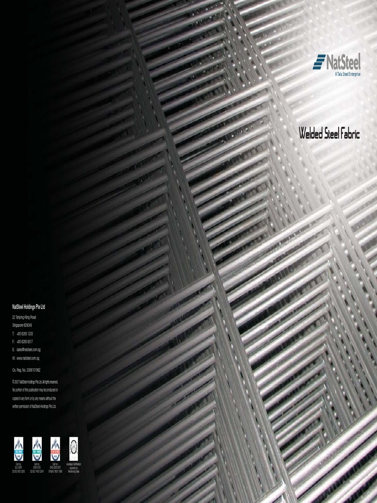 Welded Steel Fabric: Natsteel Holdings Pte LTD | PDF | Nut (Hardware ...