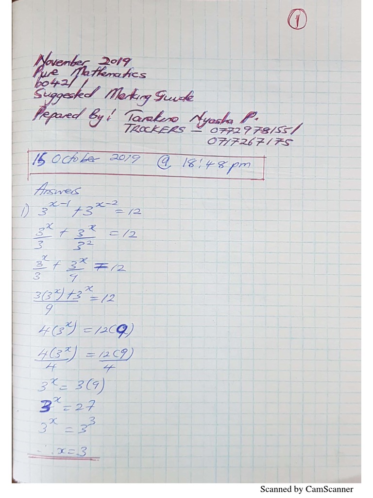 2019 Nov PPR 1 Suggested Guide PDF | PDF