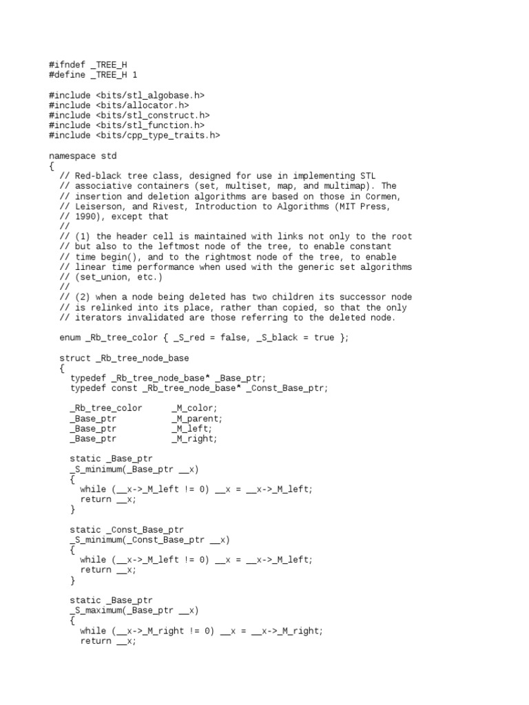 STL - Tree C++ Source Code | Download Free PDF | C++ | Software Engineering