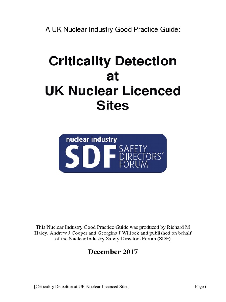 Criticality Detection Guide for UK Nuclear Sites | PDF | Absorbed Dose ...