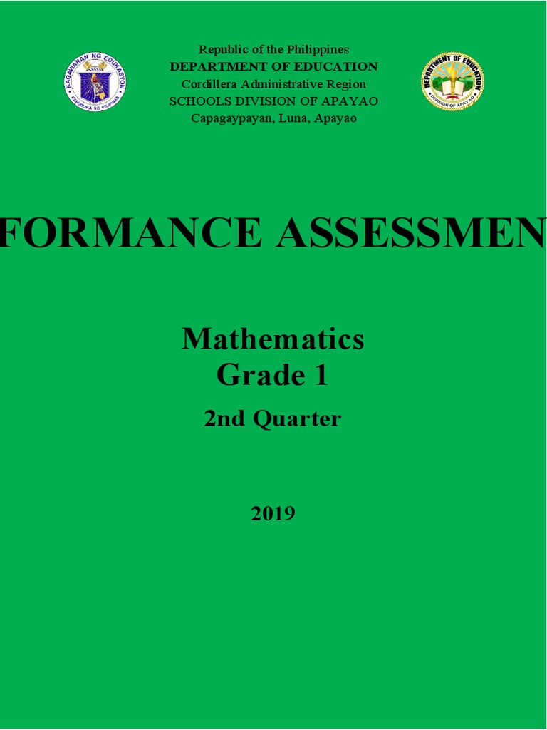 Mathematics Grade 1: Performance Assessment | PDF | Subtraction | Cognition