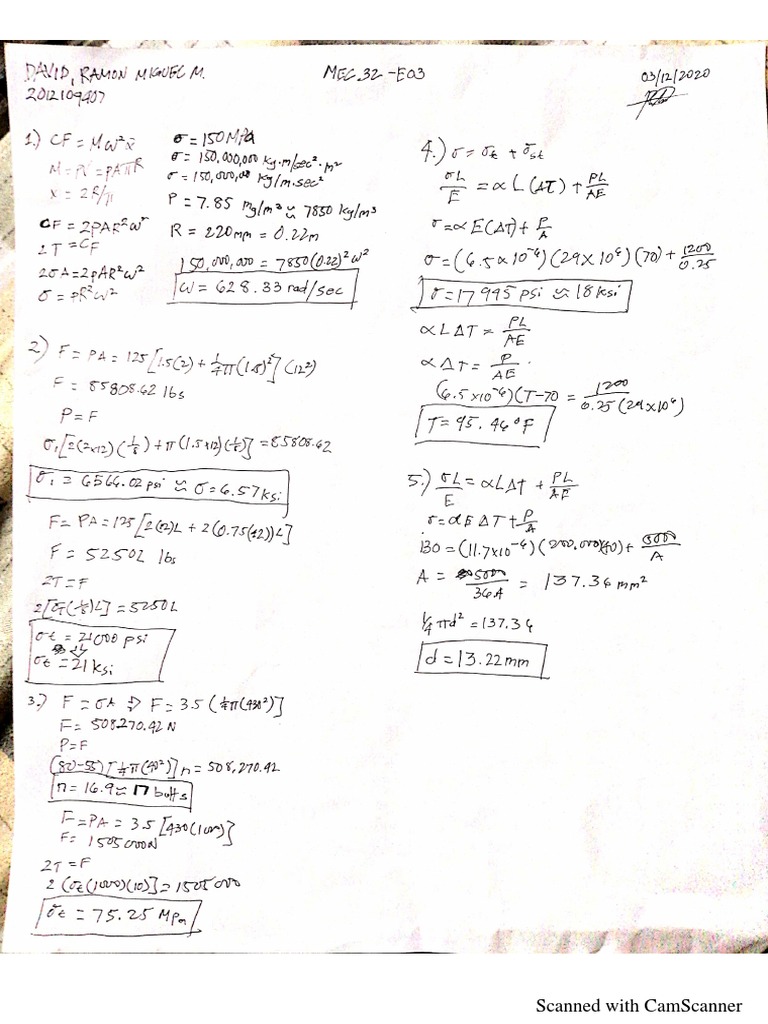 Mec 32 HW | PDF