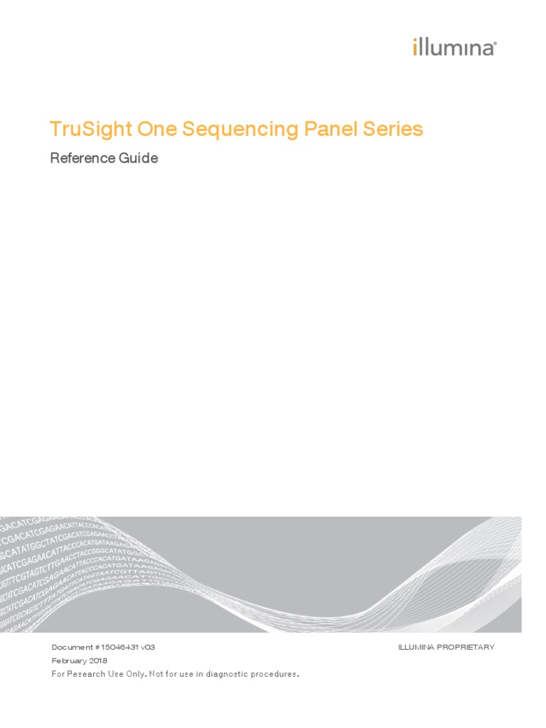 Trusight One Sequencing Panel Reference Guide 15046431 03 PDF | PDF | Dna Sequencing | Sequencing