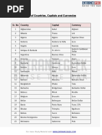 Printable List of Countries and Capitals by Continent | PDF | Asia ...