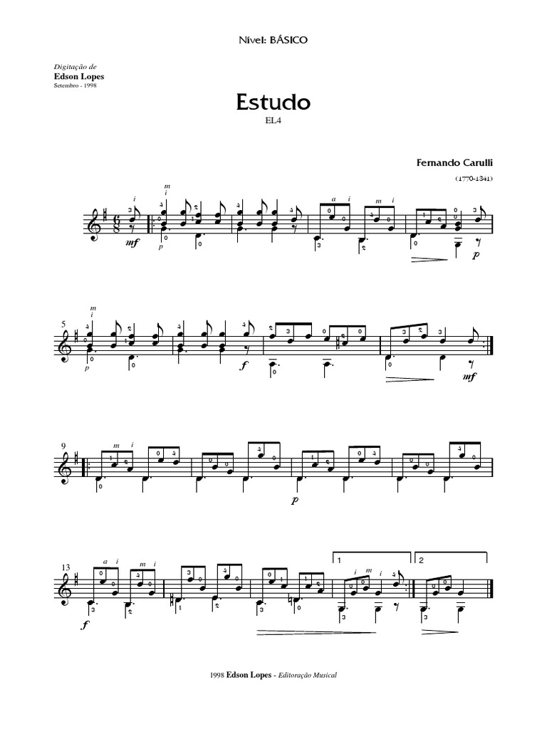 Estudo em Sol Maior, EL4 PDF | PDF