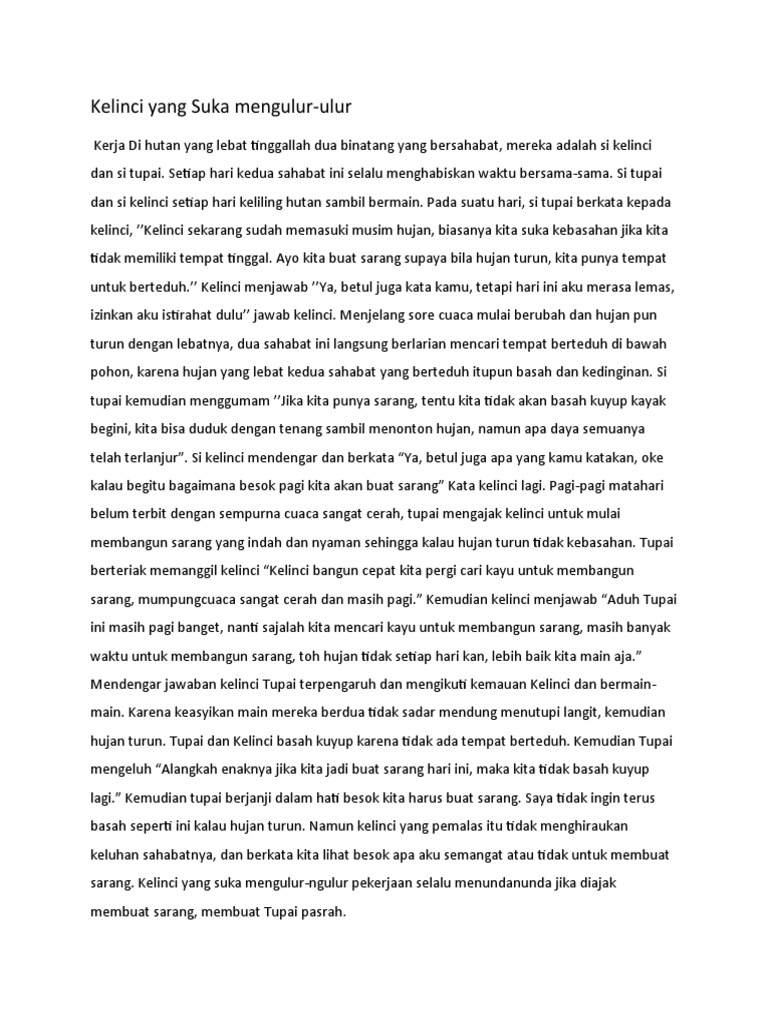 Contoh Cerita Tri Guna DLM Kesehari | PDF