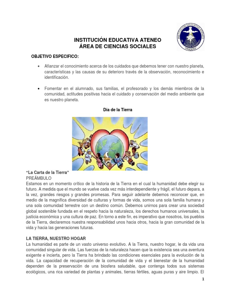 Taller Actividad Día de La Tierra PDF | PDF | Entorno natural | Tierra