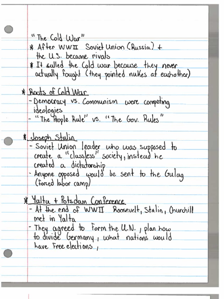 The Cold War Notes | PDF