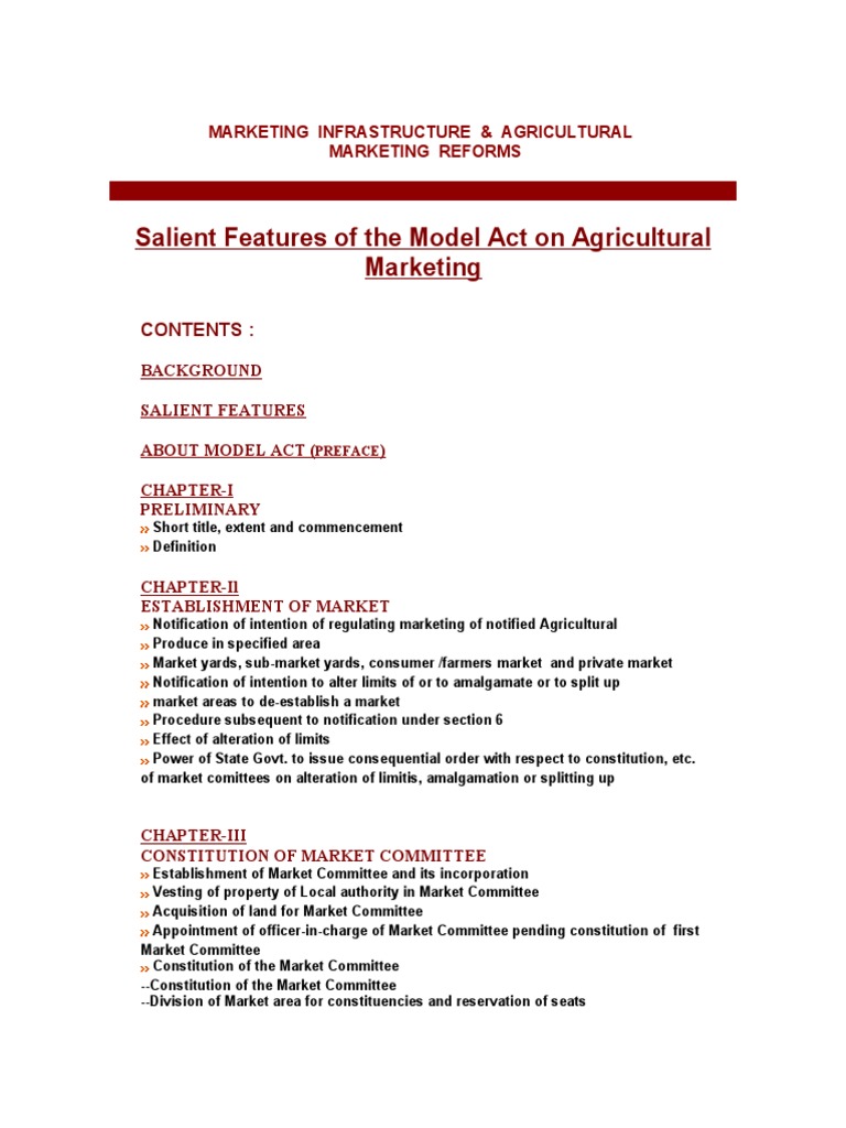 Model Act | Download Free PDF | Market (Economics) | Business