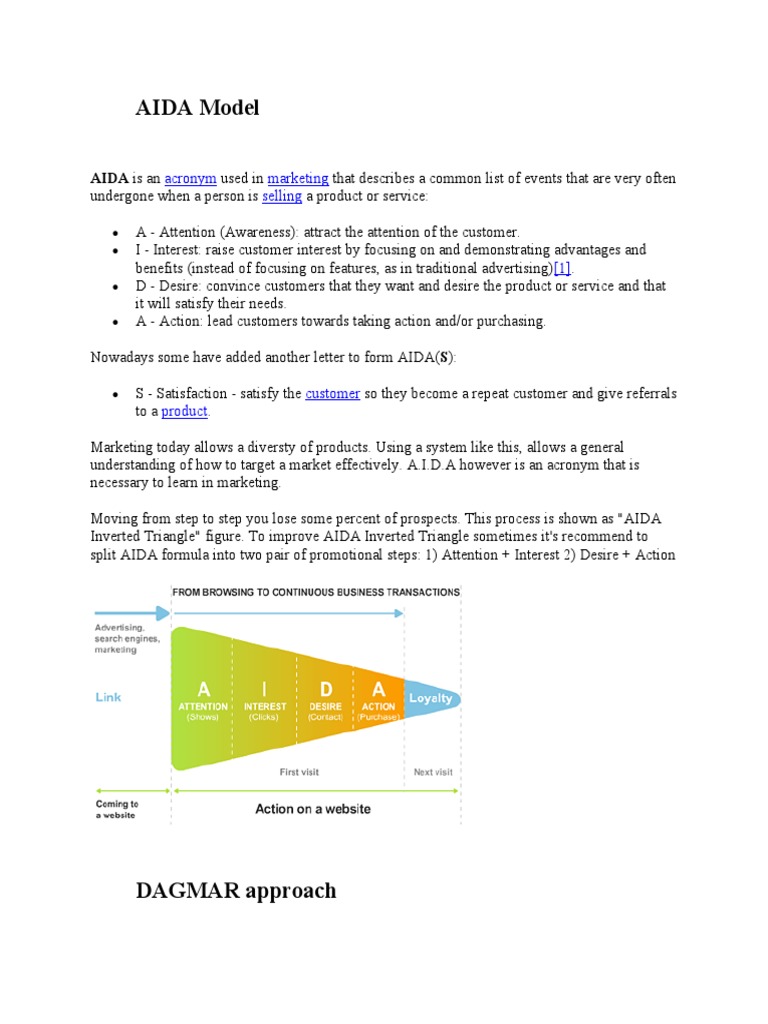 Aida Model | PDF | Target Audience | Marketing