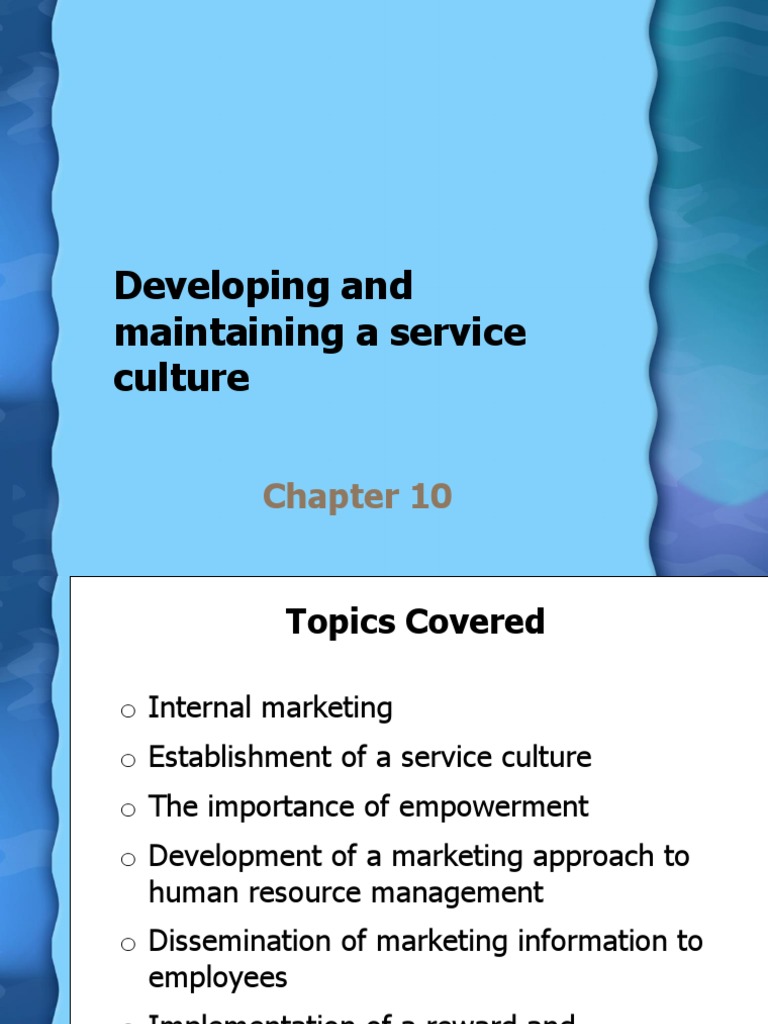 Building a Strong Service Culture | PDF | Empowerment | Marketing