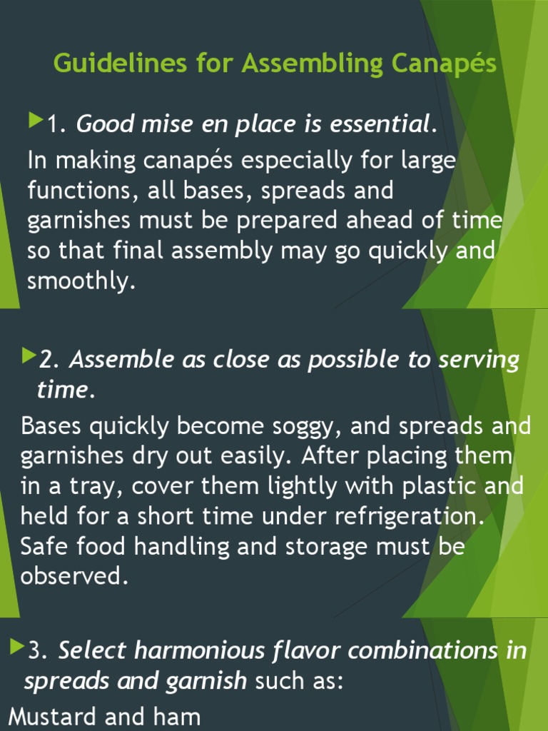 Guidelines For Assembling Canape | PDF