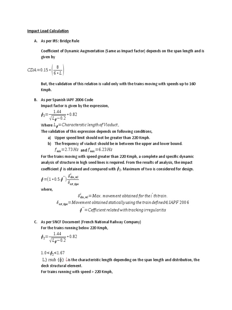 Impact Load Calculation | Download Free PDF | Mechanical Engineering ...