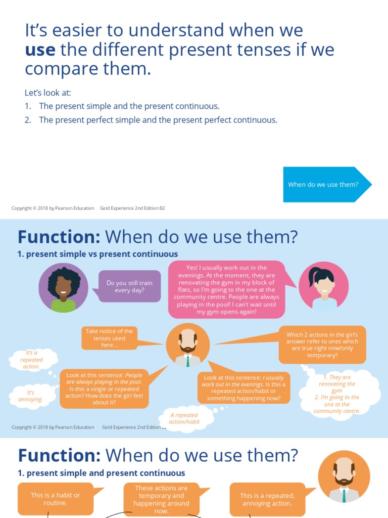Use The Different Present Tenses If We: It's Easier To Understand When ...
