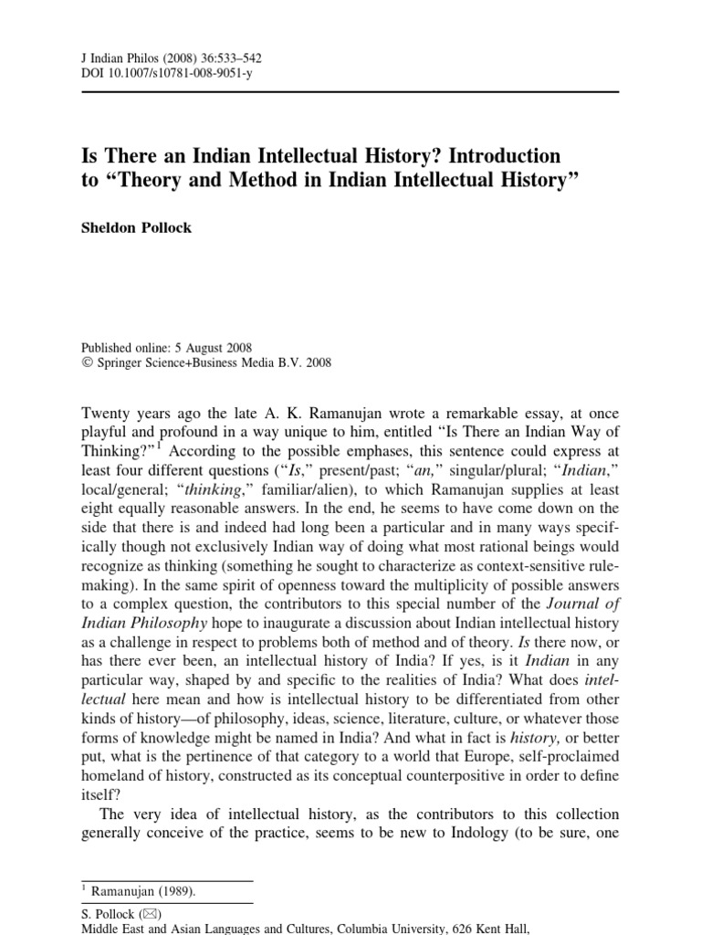 Indian Intellectual History | PDF | Sanskrit | Internalism And Externalism