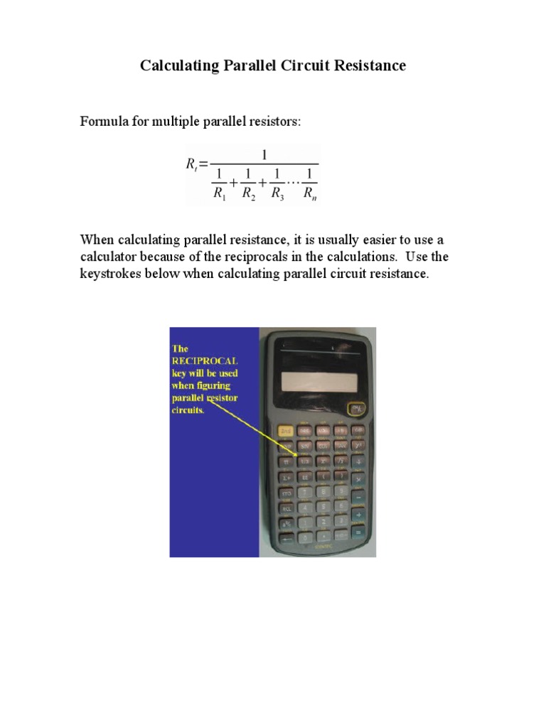 Calculating Parallel Circuit Resistance | PDF | Teaching Methods ...