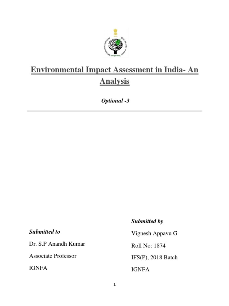 EIA Paper PDF | PDF | Environmental Impact Assessment | Sustainability