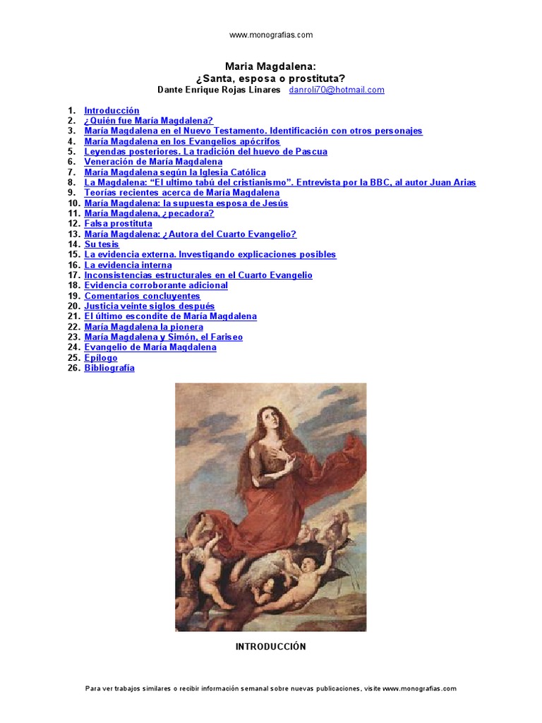 María Magdalena: ¿Santa o Prostituta? | PDF | María Magdalena | Jesús