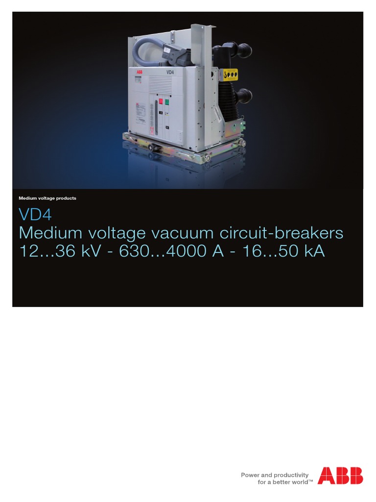 VD4 ABB - Disj A Vácuo PDF | PDF | Electric Arc | Electrical Connector