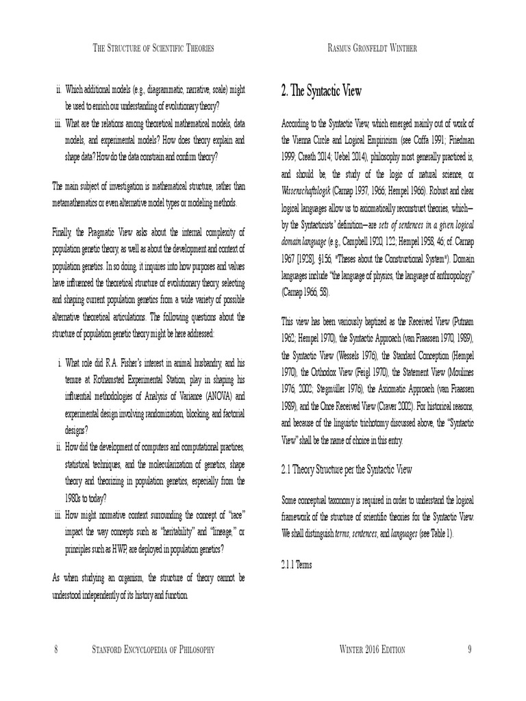 Structure-Scientific-Theories a4SEPWinther Part6 | PDF | Theory ...