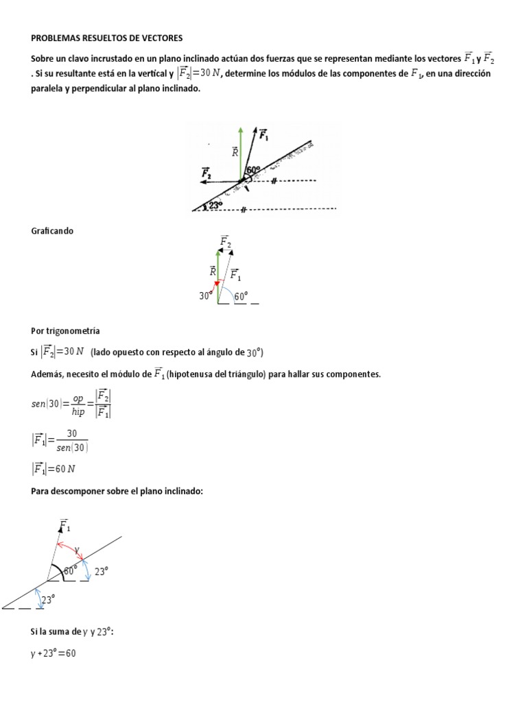 Problemas Resueltos de Vectores | PDF | Vector Euclidiano | Aceleración