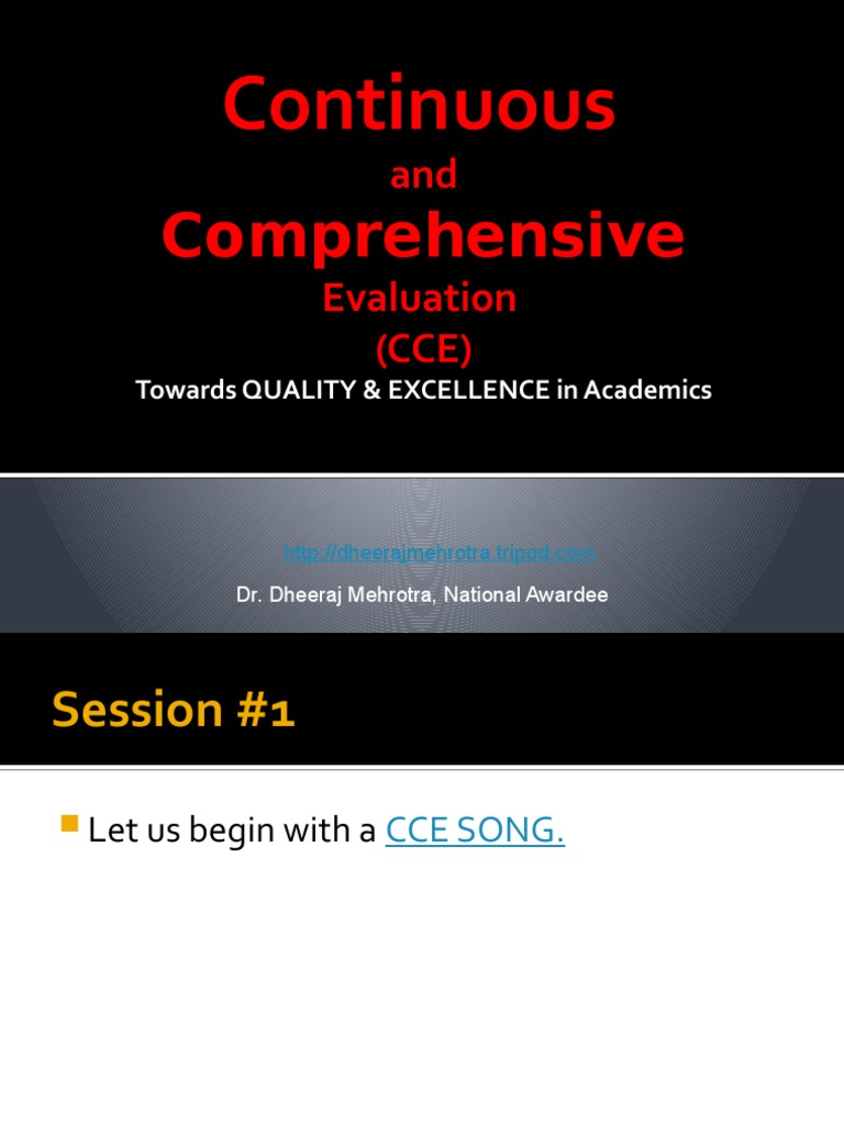 Understanding Continuous Comprehensive Evaluation | PDF | Educational ...
