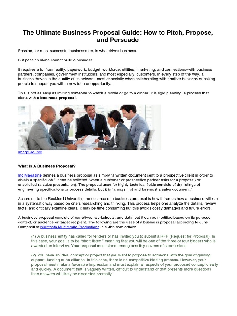 Business Proposal Writing Essentials | PDF | Marketing | Request For Proposal