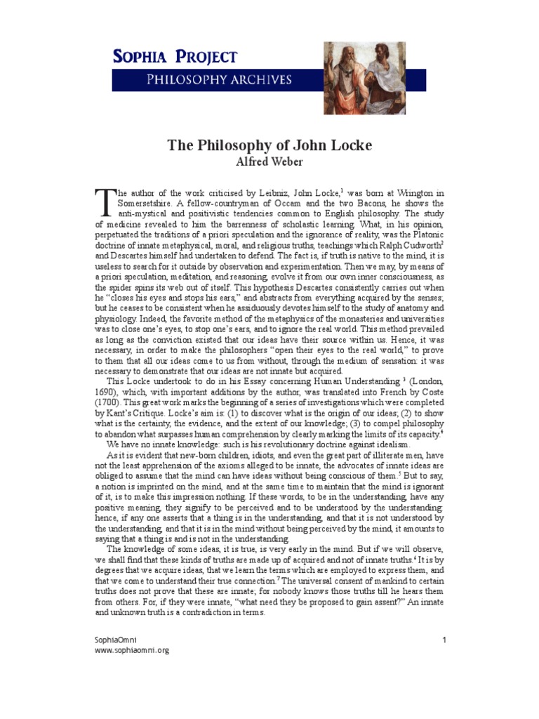 A Filosofia de John Locke 18 | PDF | Idea | Reality