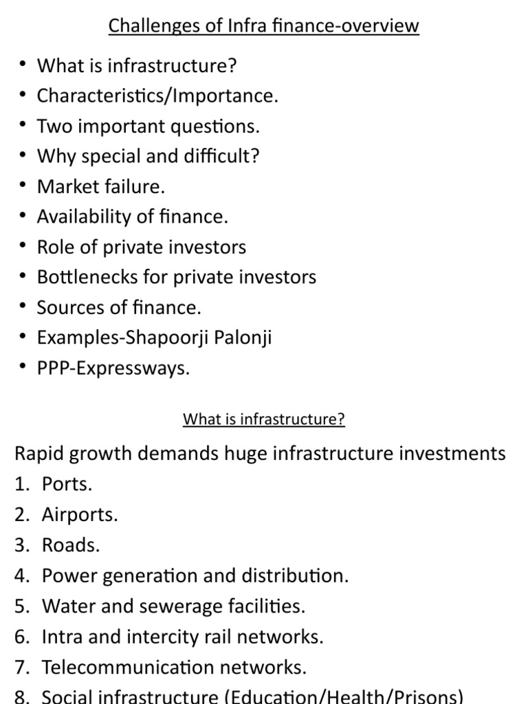 Financing Infrastructure Projects | PDF | Infrastructure | Public ...