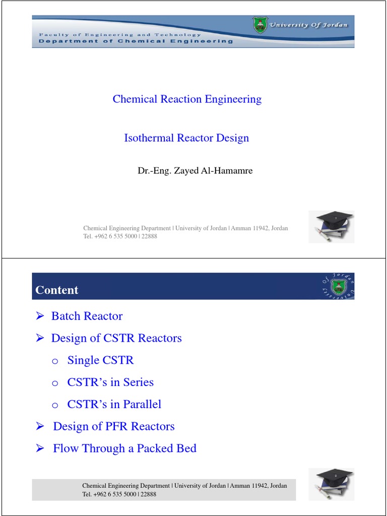 Lec 4 - Isothermal Reactor Design PDF | PDF | Chemical Reactor | Chemical Process Engineering