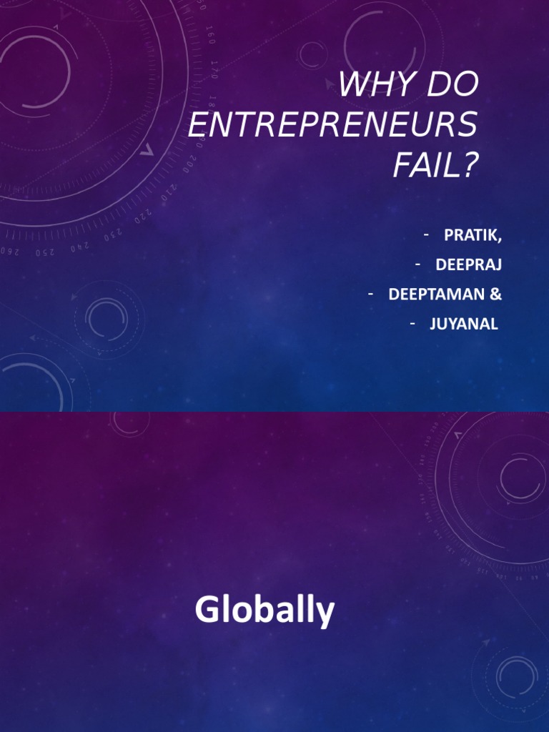 Why Do Enterpreneurs Fail | PDF | Startup Company | Small Business ...