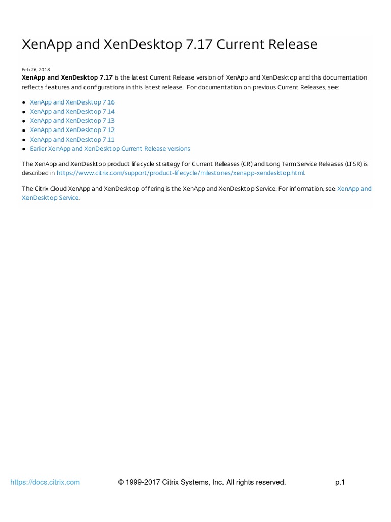 Xenapp Xendesktop 7 17 PDF | PDF | Windows 10 | Citrix Systems