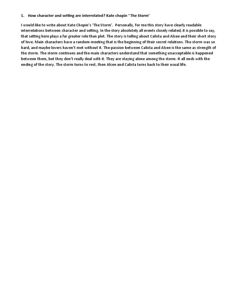 Kate Chopin - The Storm | PDF