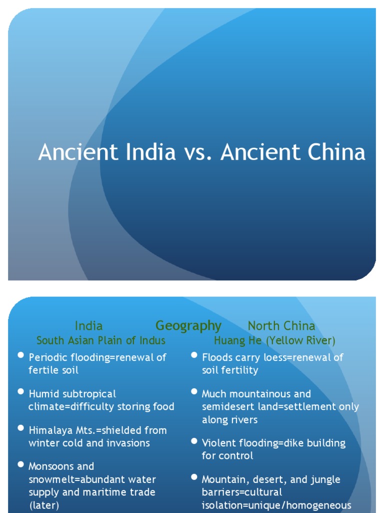 Ancient India vs. Ancient China | PDF | China | World Politics