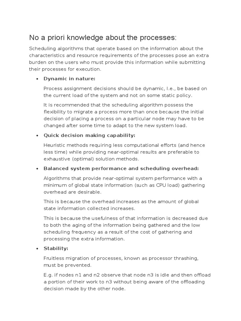 Features of Global Scheduling Algorithm | PDF | Scheduling (Computing ...