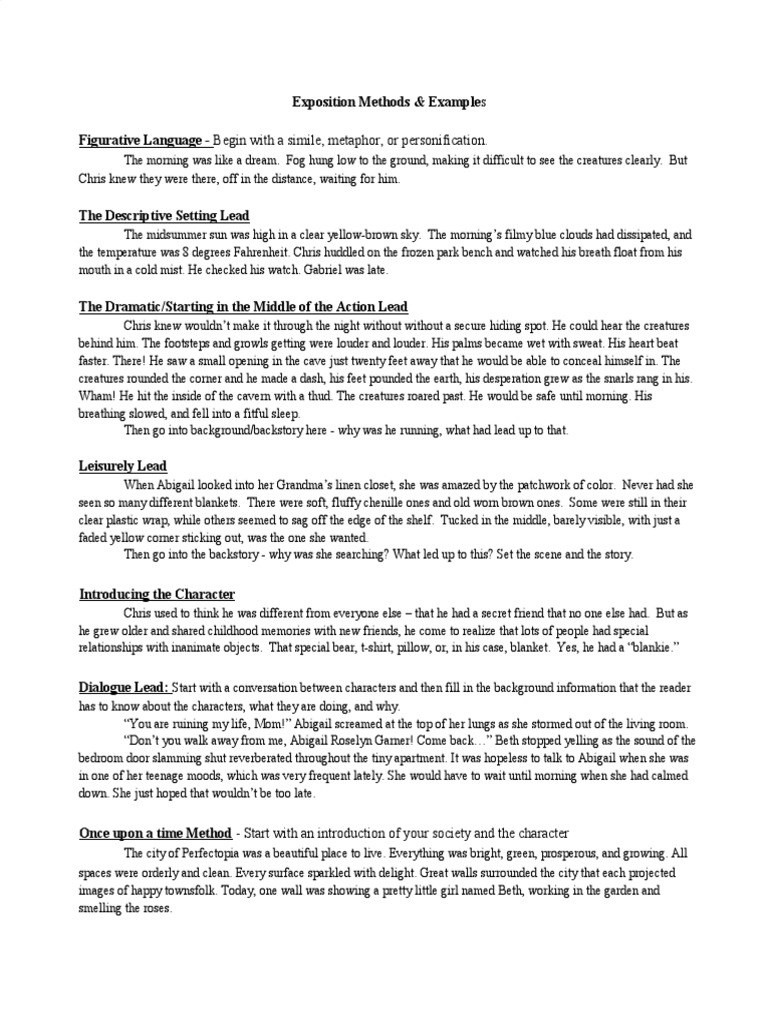 Ways To Start A Narrative | PDF