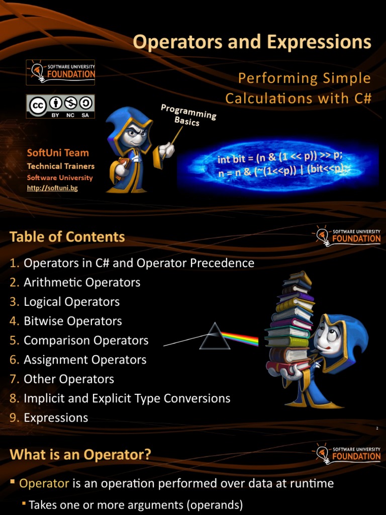 Operators and Expressions: Performing Simple Calculati Ons With C# ...