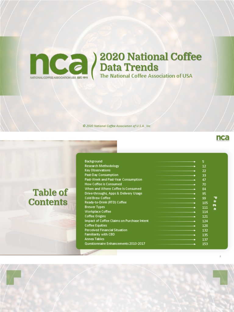 Preview NCDT 2020 Report | PDF | Coffee | Non Alcoholic Drinks