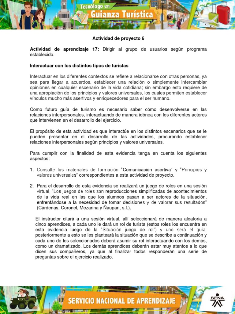 Evidencia 3 Juego de Roles Interactuar Con Los Distintos Tipos de ...