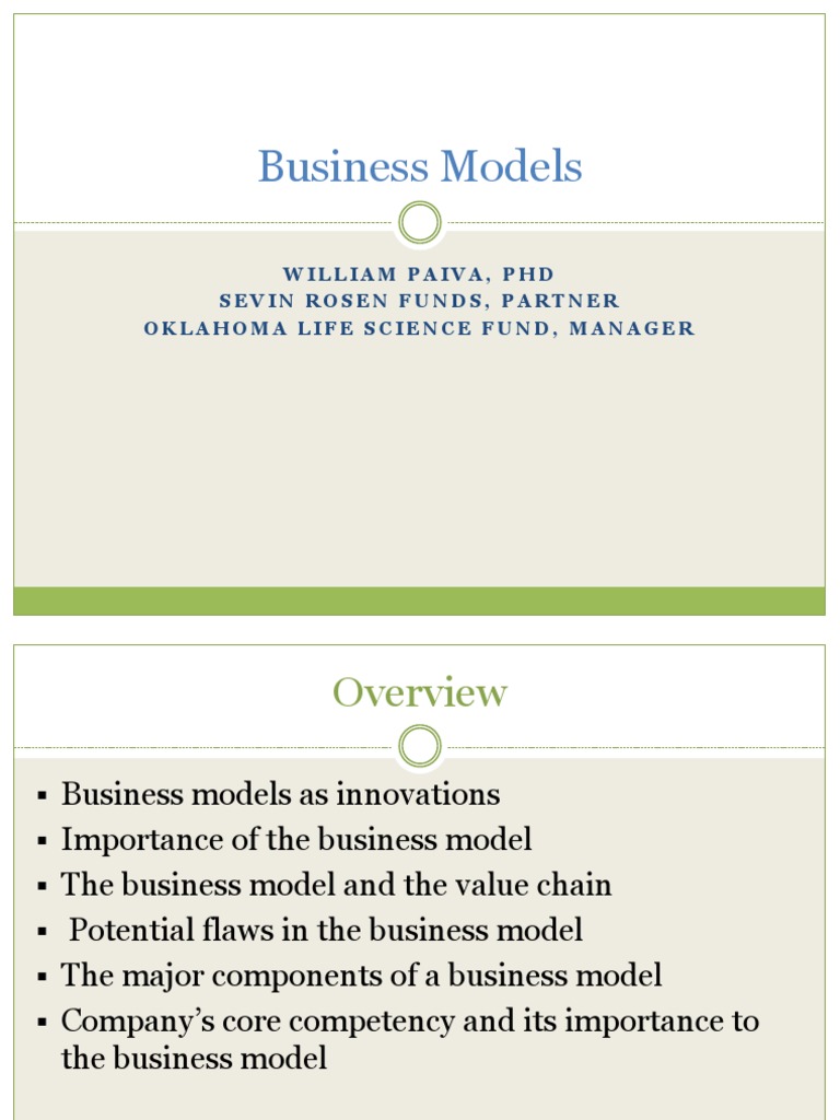 04 - Business Models | PDF | Business Model | Competitive Advantage