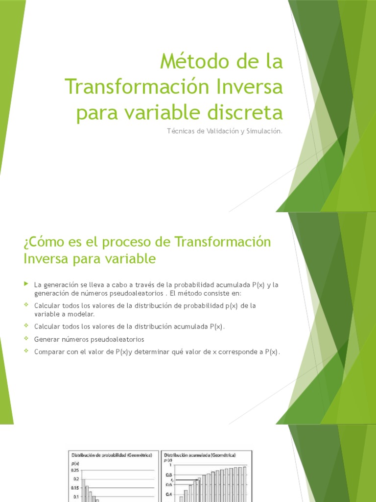 Transformación Inversa - Variable Discreta PDF | PDF | Probabilidad ...