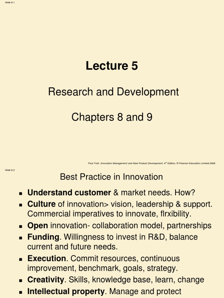 Research and Development Chapters 8 and 9 | PDF | Research And ...